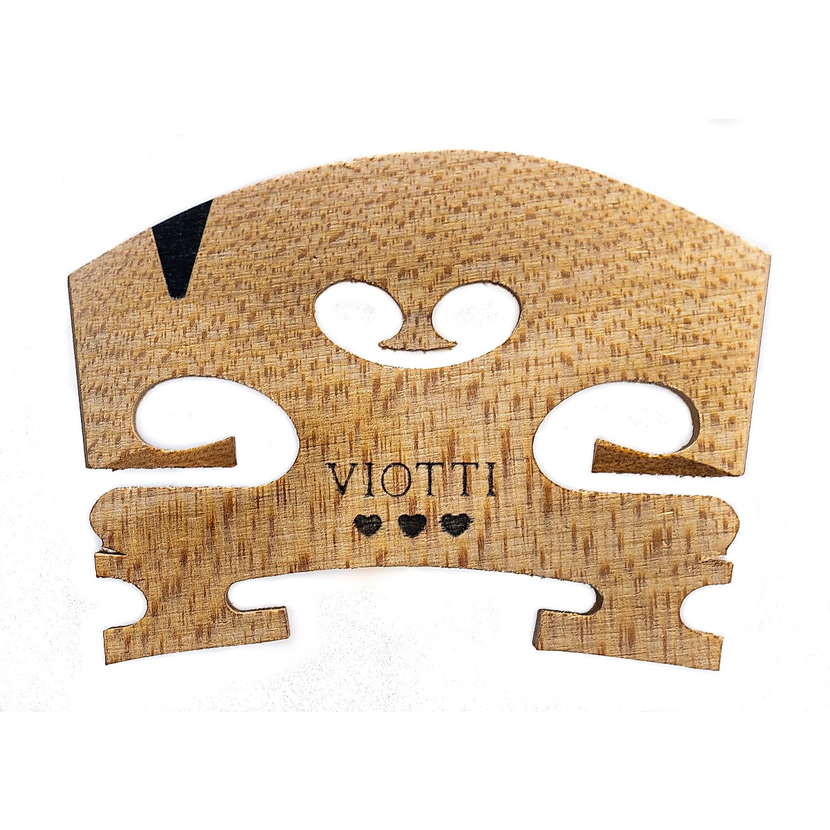 Viotti Violin Bridge 4/4: Finer Grade Solid Maple Violin Bridge, Pre-Cut & Pre-Fitted to Fit Most 4/4 Violins, Crafted by Highly Skilled Experts for Sharper Sound, Volume, Beauty & Clarity