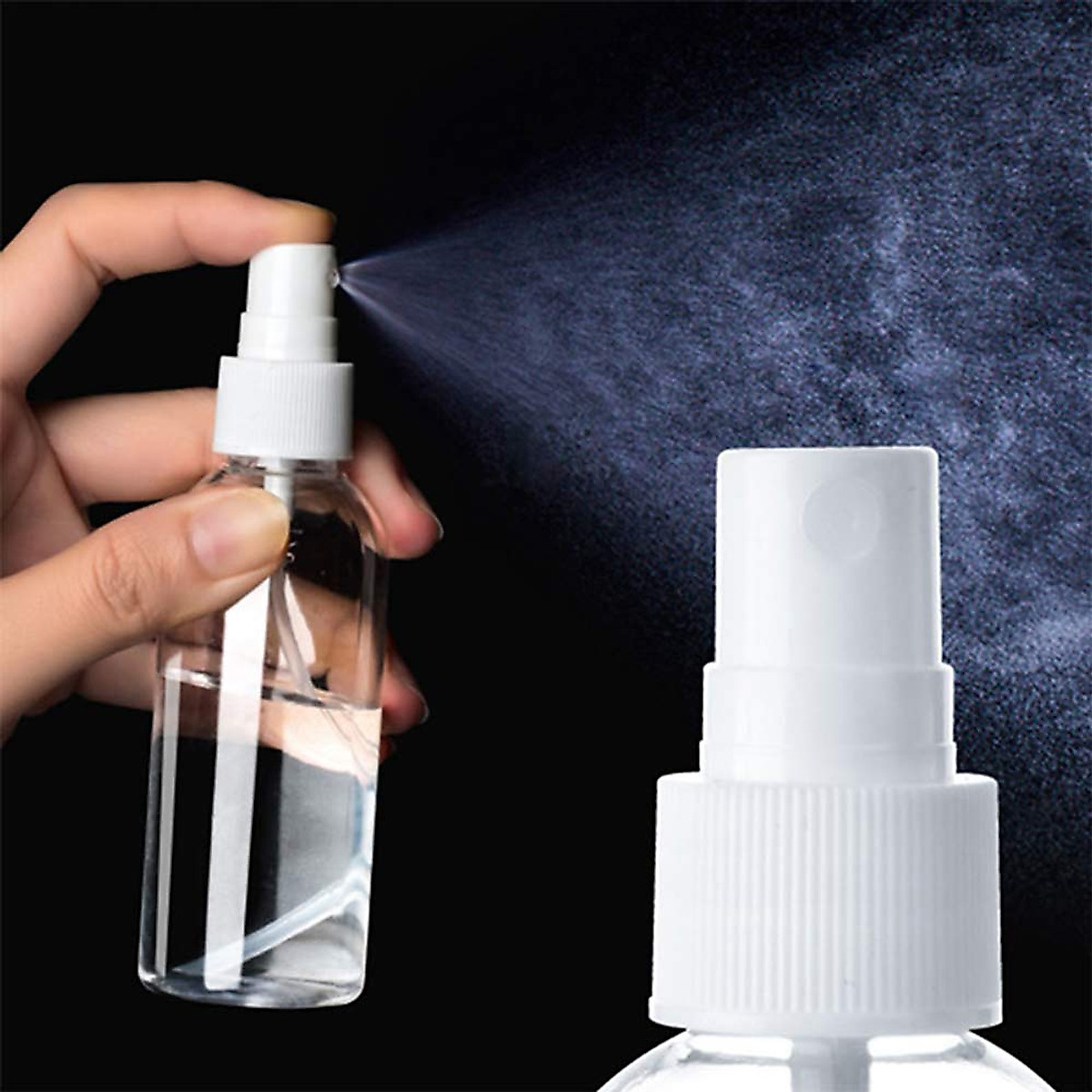 Anyumocz 30 Pack 30ml(1oz) Fine Mist Mini Clear Spray Bottles with Pump Spray Cap Refillable-Reusable Empty Plastic Bottles Travel Bottle for Essential Oils,Travel,Perfumes