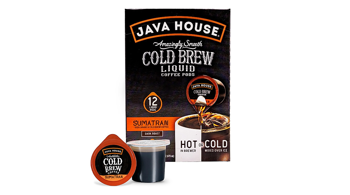 Java House Cold Brew Coffee Pods - Sumatran Flavor 12 Count