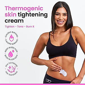 Gluteboost Thermogenic Skin Tightening Cream for Body Firming – Stomach Tightening Cream for Men and Women – Apply Pre-Workout to Aid Slimming Stomach and Thighs