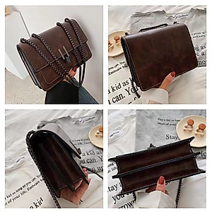 Fashion Women Crossbody Shoulder Bag Everyday Travel Shoulder Bag Tote Bag for Women (Dark Brown)