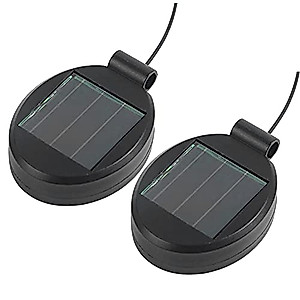 Yuhoo Solar Light Replacement Top Part Panel, 2pcs Battery Boxes for Garden Decor Lanterns, Lanterns Outdoor Garden Patio Decor Replacement Accessories(Black), free size