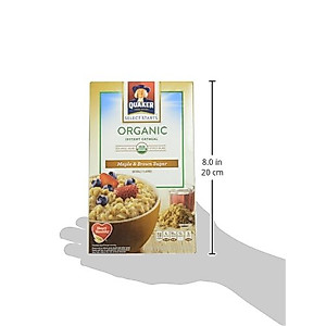 Quaker Organic Instant Oatmeal, Maple & Brown Sugar, Breakfast Cereal, 8 Packets