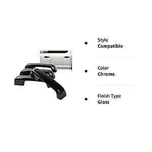 eLoveQ Gloss Black Handle Cover Covers Compatible with Ford 2015-2019 F-150/2017-2019 F-250 + F-350 Superduty (Gloss Black-w/o Smart Keyless)