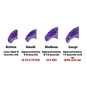 Pretty Claws 6 Month Piece Soft Nail Caps with Adhesive for Cat Claws - Amethyst Glitter Medium