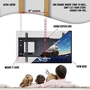 Aeon Stands and Mounts 40200 full motion TV wall mount with 28" Extension (Black)