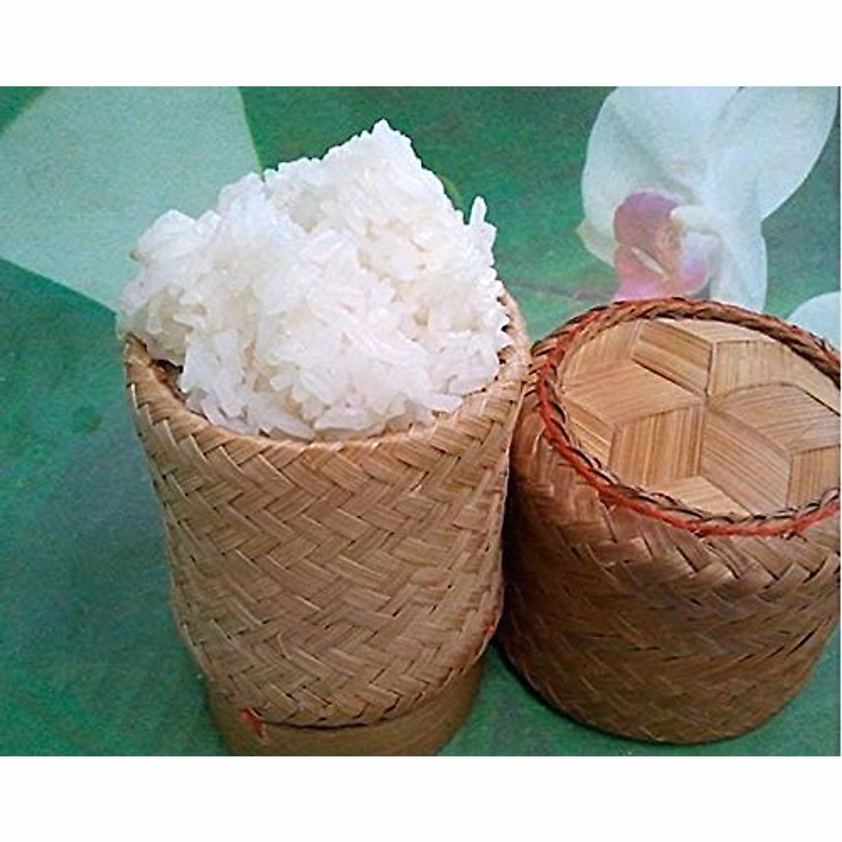 THAI - LAO kitchen bamboo basket kratib sticky rice cooker amp steamer handmade 5 pcs
