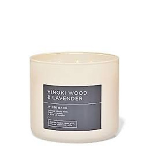 Hinoki Wood & Lavender 3 Wick Candle 14.5 oz / 411 g [Made with Natural Essential Oils]