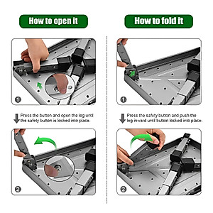 Jocauto Foldable Step Stool, Adjustable Step Stool with a Non-Slip Platform, Step Ladder with Thick Rubber Feet for Adults or Children in Kitchen, Bedroom, Office, Rv, 330 Lbs Capacity