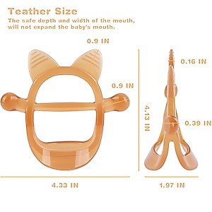Teething Toys (2 Pack) - Baby Teether to Relieve Teething Pain and Massage Gums - Wrist Teether Anti Drop - Toddler Teething Toys for Molars - Easy to Clean