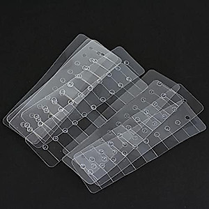 Heat Shield Guards for Hair Extension Multi Hole Shield Spacers Fusion Glue Protector Templates with Hook Pulling Needle for Hair Extensions (10 Pieces)