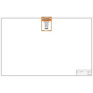 Clearprint 22" x 34" 1000H Design Vellum Sheets with Engineer Title Block, 16 lb., 100% Cotton, 10 Sheets Per Pack, 1 Each