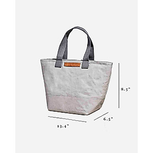 Out of the Woods Insulated Mini Shopper Tote Style Lunch Bag, Sustainable, Stone