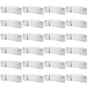 Pendtlit Commercial Emergency Light, UL Certified, White Emergency Light Fixture with 2 LED Square Heads Adjustable & Backup Batteries Exit Lighting (24 Pack)