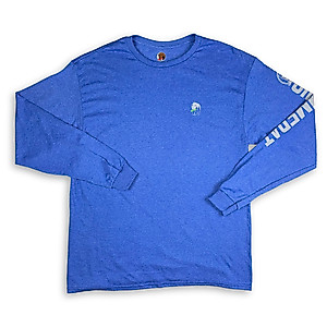 GIMMEDAT On The Fly Long Sleeve Outdoor Fly Fishing Men's and Women's Shirt Gift Fun (Large) Heather Royal