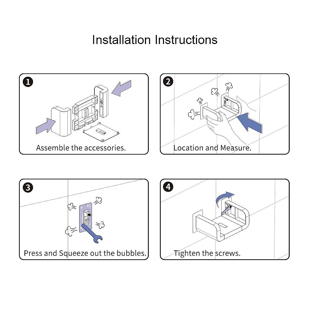 LAIGOO 4 Pcs Screw Adhesive Hook Sticker/Wall Hook Replacement for Banthroom Shelf Floating Shelves