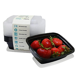 PARTY HIPPO Small Meal Prep Containers Single Lids, 12 OZ 12-pack, Food Storage Bento BPA Free | Stackable | Reusable Lunch Boxes, Microwave/Dishwasher, Freezer Safe,Portion Control