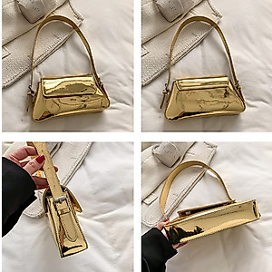 Evening Bag Women Hobo Bag Clutch Y2k Sparkly Silver Purse Tote Handbag Shoulder Party/Cute Crossbody Bags with Wallet