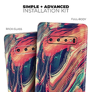 DesignSkinz Liquid Abstract Paint Remix V10 Protective Vinyl Decal Wrap Skin Cover Compatible with The Samsung Galaxy S20 (Screen Trim & Back Glass Skin)