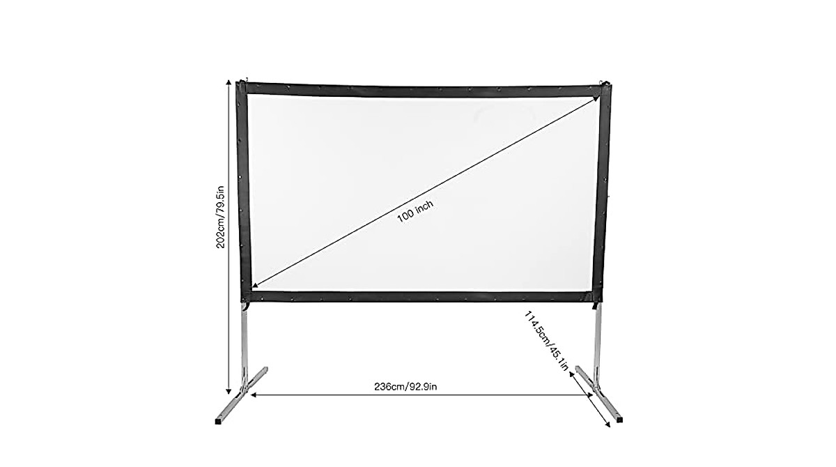 Ejoyous 100-Inch Portable Projector Screen for Home & Outdoor Movies