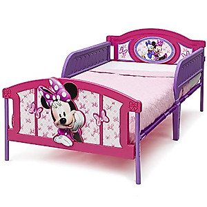 Delta Children Plastic 3D-Footboard Twin Bed, Disney Minnie Mouse