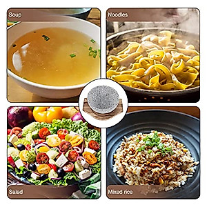 Korean Bibimbap Bowl Stone Bowl 1 Set Korean Cooking Bowl Sizzling Hot Pot with Wood Base Clay Pot for Cooking Hot Pot Dolsot Bibimbap and Soup Cookware Korean Pot