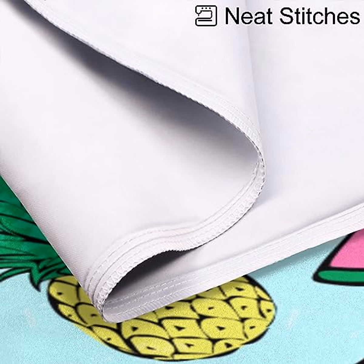 Pineapple Watermelon Popsicle Satin Pillow Cases Silk Satin Pillowcase for Hair and Skin Standard Set of 2 Super Soft Silk Pillowcase with Envelope Closure (20x26 in)