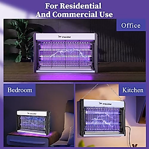 PALONE Electric Bug Zapper 3200V Mosquito Zapper Killer Indoor Insect Killer with Hanging Chain Mosquito Trap with Removable Collection Tray USB Electric Bug Zapper Outdoor for Home Office Warehouse