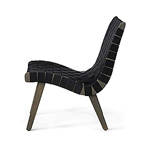 Christopher Knight Home Charlotter Outdoor Lounge Chair, Black + Gray