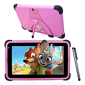 weelikeit Kids Tablet 8 inch Android 11, Learning Tablets for Children, 2+32GB Touchscreen Toddler Tablet with WiFi 6, Bluetooth, Kids App Pre-Installed, YouTube, Case, Stand, Stylus(Pink)