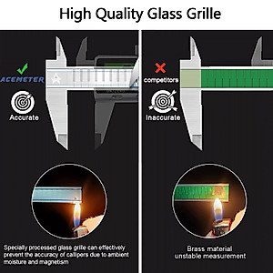 Digital Caliper Electronic Measuring Tool,Digital Vernier Caliper Inch/Millimeter/Fraction Measurement Caliper for Jewelry-Metal Metric Measure Caliper for Engineer,LCD Screen Featured Backlight
