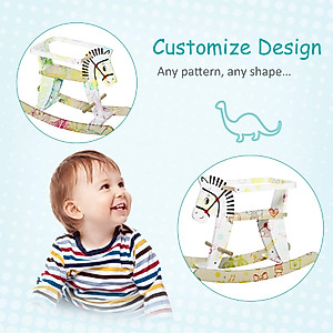 Qaba Wooden Rocking Horse Toddler Baby Ride-on Toys for Kids 1-3 Years with Classic Design & Wood Safety Bar, White