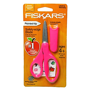 Fiskars Pink 5 Pointed Tip Kids Scissors