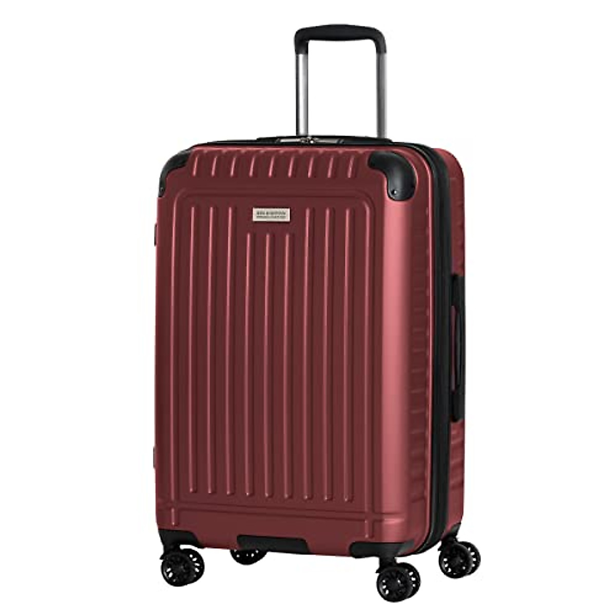 Ben Sherman Sunderland Spinner Travel Upright Luggage, British Red, 24-Inch Checked