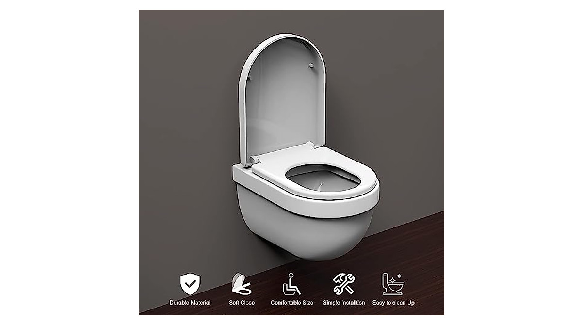 SADALAK Soft Close Toilet Seat - Easy Installation & Comfort