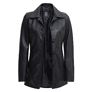 Decrum DISC Women Leather Car Coat | [1314354] Super Ntrl Coat, L