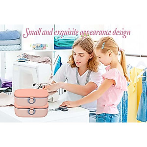 FKOG Sewing Project Kit, 135 Pcs Premium Family Sewing Supplies Repair Kit Sewing Thread Accessories Traveler Sewing Kit DIY Sewing Supplies Organizer (Pink)