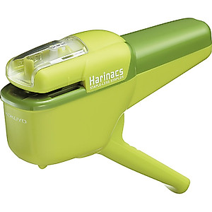 Kokuyo Harinacs Stapleless Stapler, Up to 10 Sheets 64gsm Copy Paper Binding, Green, Japan Import (SLN-MSH110G)