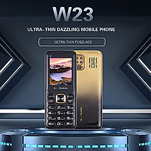 2G Unlocked Senior Cell Phone, Easy to Use Big Button Simple Mobile Phone with 3 Card 3 Standby, SOS Button, 2.2" Screen & 2500mAh Battery, Ultra Thin Unlocked Phone for Elderly & Kids(Gold)