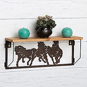 BLACK FOREST DECOR Horse Stampede Wall Shelf