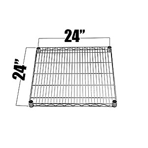 Regal Altair Chrome Wire Shelving |Pack of 2 Shelves| Heavy Duty NSF Storage Shelves (24''W x 24''L)