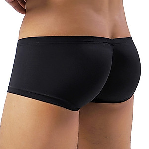 Faringoto Men's Shorts Men Gay Underwear Ice Silk Breathable Slip Boxershorts Black