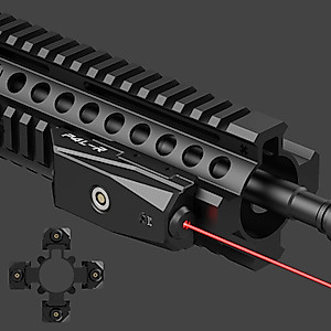 Votatu P4L-R Rifle Laser Sight for Picatinny, Tactical Rail Red Laser Beam with Strobe Function, USB Magnetic Rechargeable
