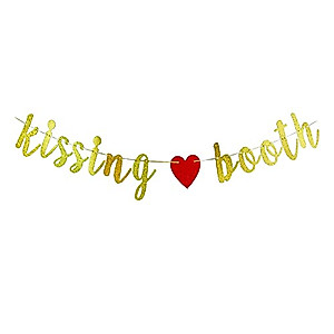 Kissing Booth Banner Valentine's Day, Anniversary , Birthday Courtship Wedding Party Decorations