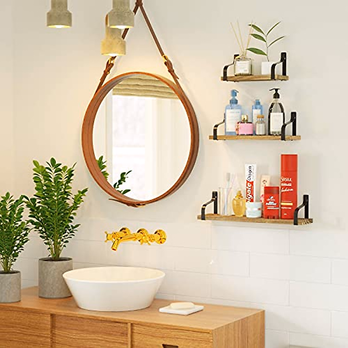 Love-KANKEI Floating Shelves Bundle（Contains 2 Items）