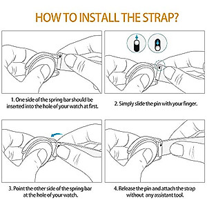 JL-BAND 5 colors optional Quick release strap leather strap full grain strap suitable for 18mm, 19mm, 20mm, 21mm, 22mm, 23mm, 24mm (choose the appropriate size)