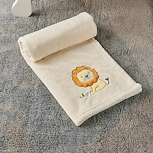 6 PCs Noah's Ark Nursery Crib Bedding Set Blue Grey Animal Theme Baby Crib Bedding Set Quilt + Skirt + Fitted Sheet + Diaper Storage Bag + Blanket + Window Valance