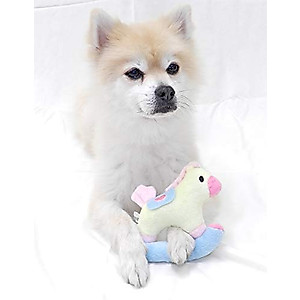 Rocking Horse Pet Plush Toy for Small Dogs Funny Squeaky Toys Pet Dog Teeth Puppy Chew Sound Novelty for Small Dogs Plush Dog Toys