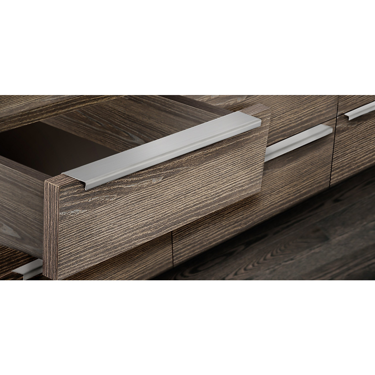 Richelieu Hardware BP57616170 Lenox Collection 14-inch (356 mm) Center-to-Center Stainless Steel Modern Cabinet and Drawer Edge Pull Handle for Kitchen, Bathroom, and Furniture