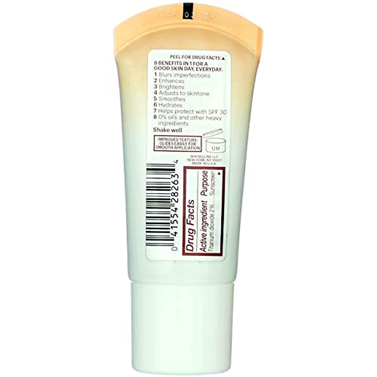 Maybelline Dream Fresh BB 8-in-1 Beauty Balm Skin Perfector SPF 30, Light/Medium, 1 oz (Pack of 2)